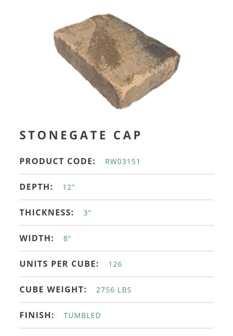 Seating wall caps – Metro Turf Landscape Supply